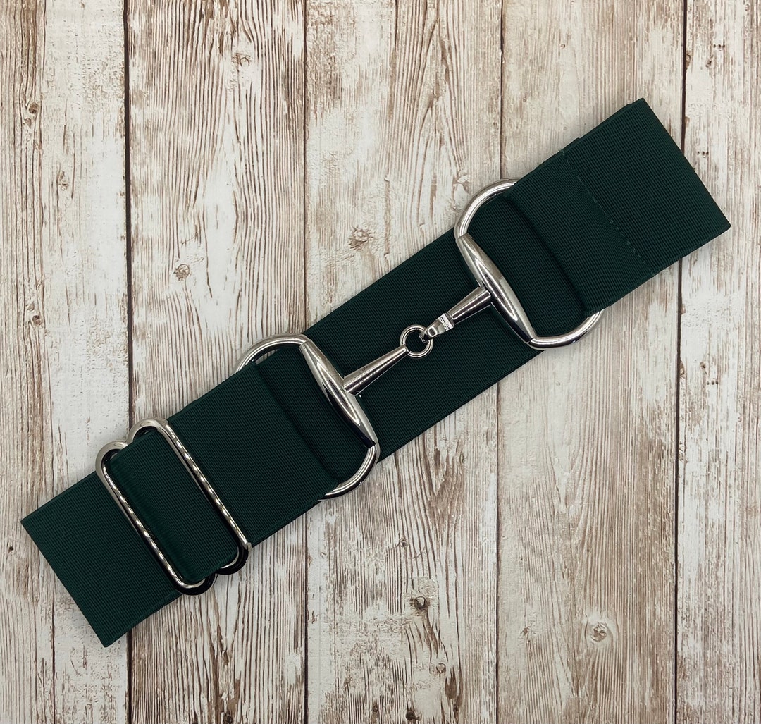 2" HUNTER GREEN Equestrian Bit Buckle Belt - Riding Belt - Surcingle ...