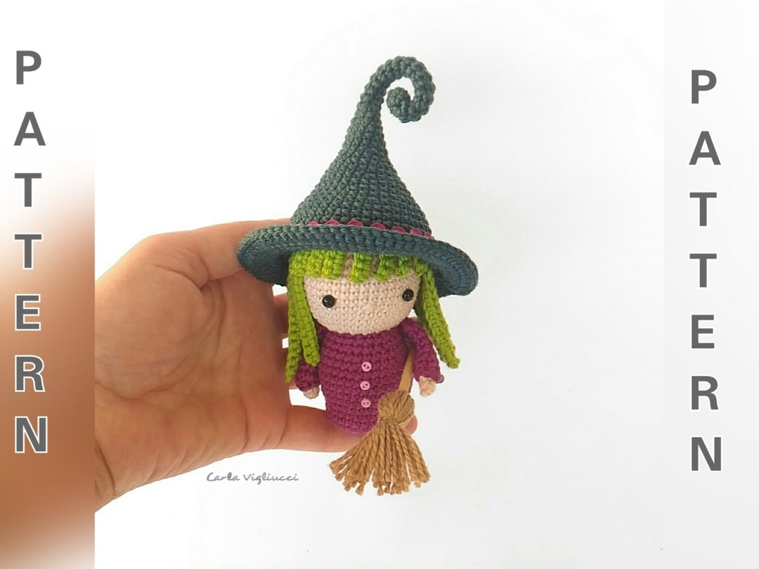 Cute Little Witch Doll - PDF Crochet Amigurumi Witch Pattern / Photo ...
