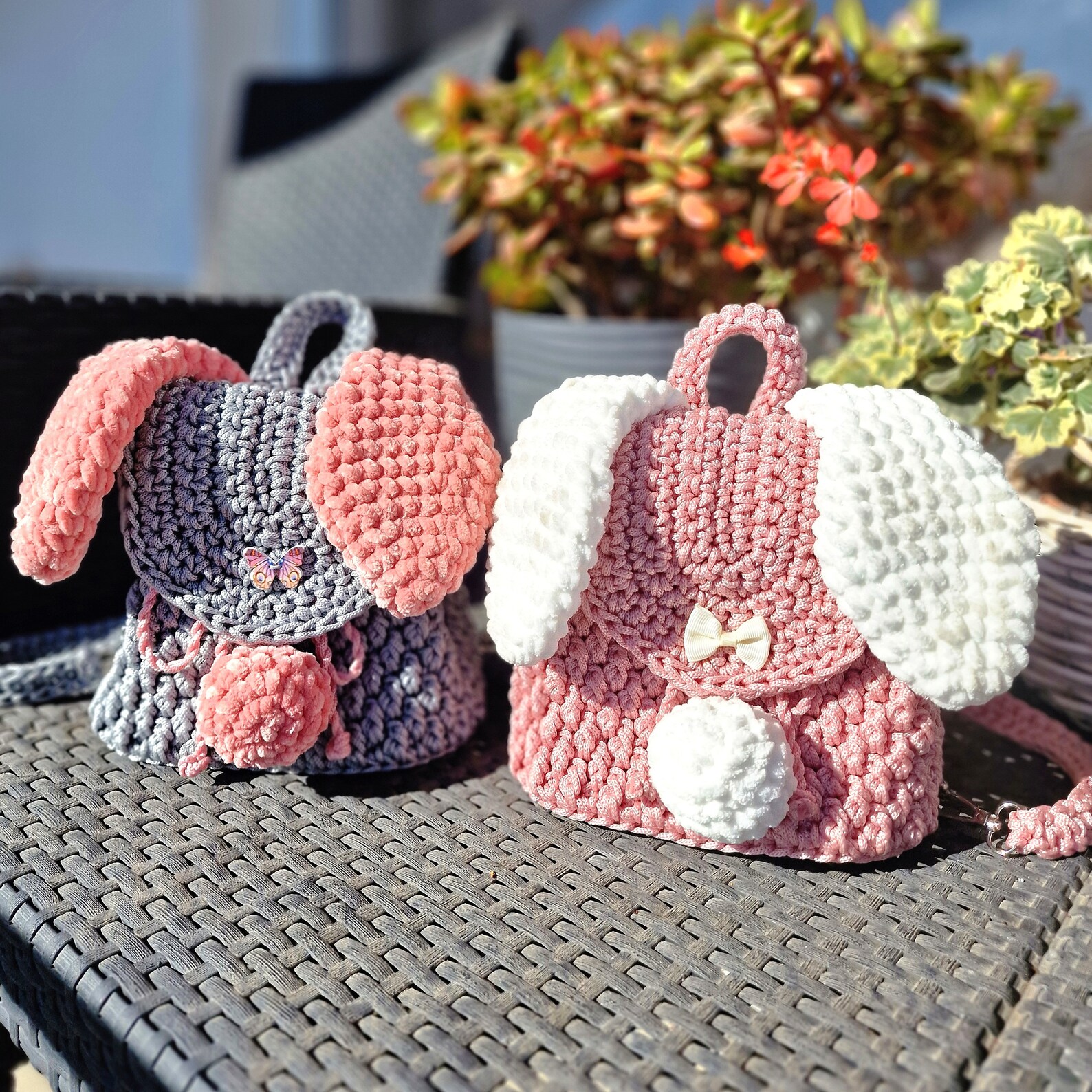 Kids Backpack Rabbit. Crochet Children's Backpack in the Form of a ...