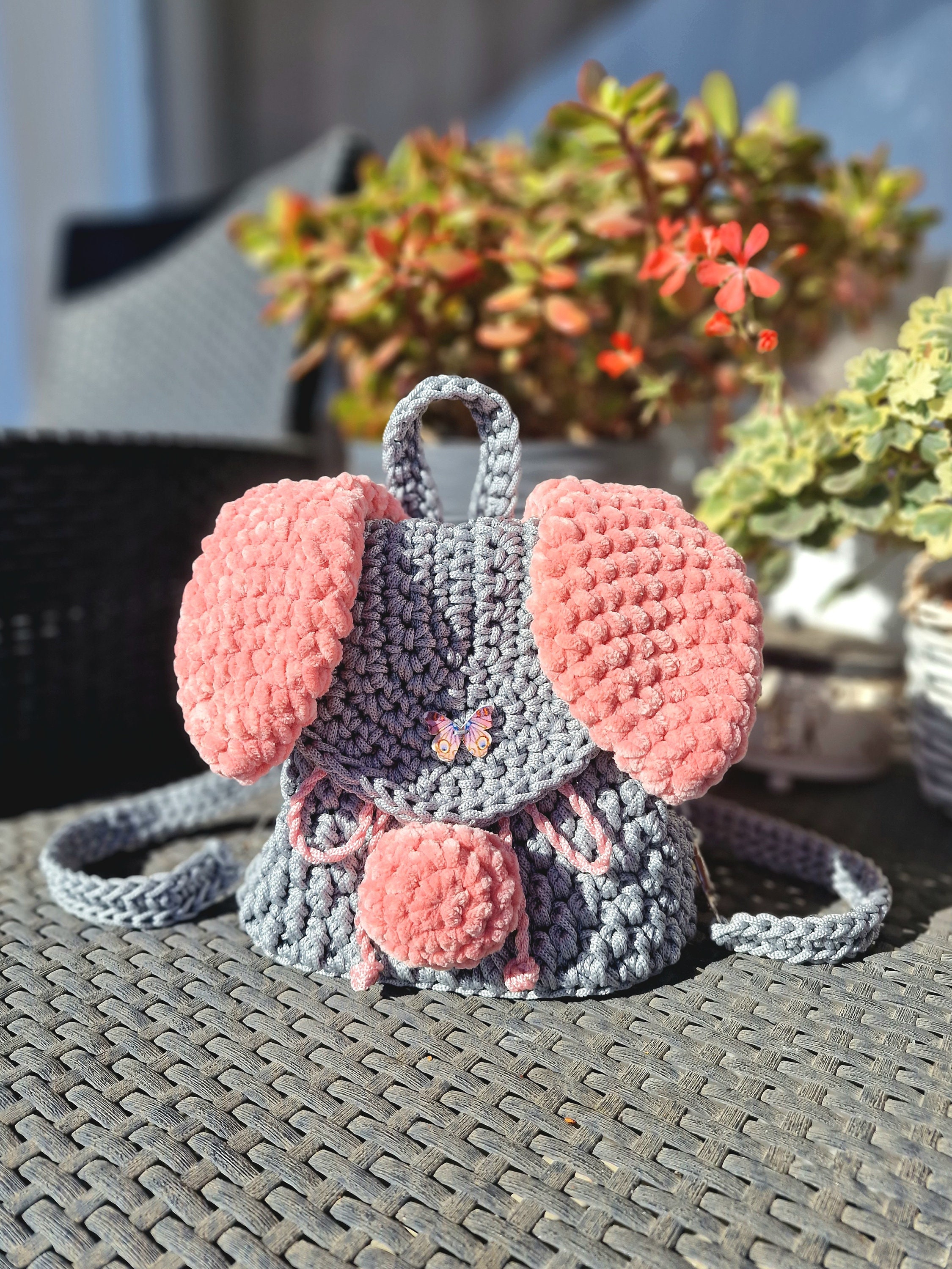 Kids Backpack Rabbit. Crochet Children's Backpack in the Form of a ...