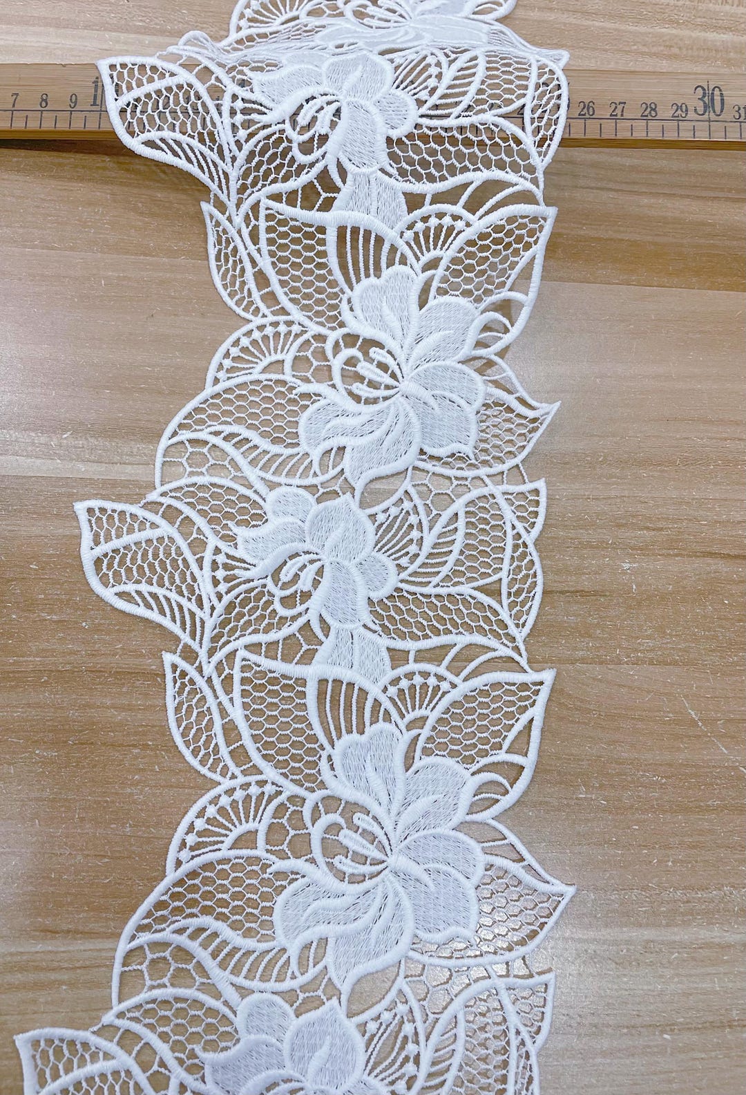 Floral Guipure Lace Trim: Bridal Wedding Dress Accessories - Etsy