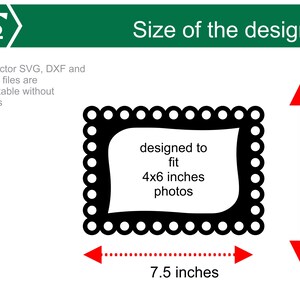 Decorative Picture Frames SVG Templates - Designed for 4x6 Photos, Dxf ...