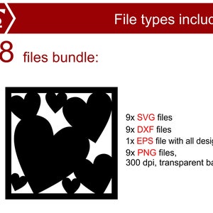 Heart Background Textures Scrapbooking 12x12 Templates/stencils. SVG ...