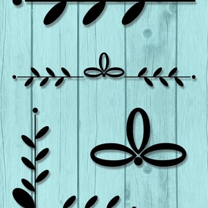 Flower Border SVG PNG Bundle 4 Greenery Border SVG - Etsy
