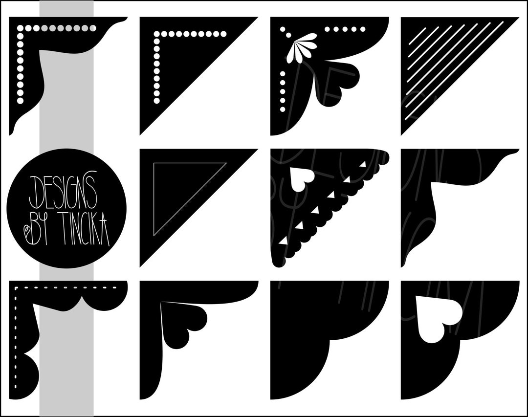 Photo Overlays Decorative Corners, SVG and PNG Bundle. - Etsy