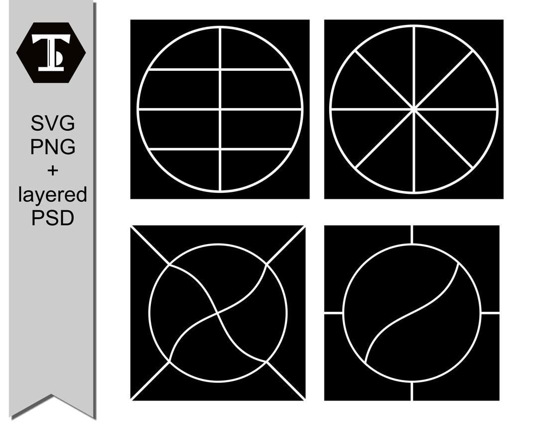 Scrapbook Layout Kit #5, Includeg SVG, Layered PSD and PNG Files. Great ...