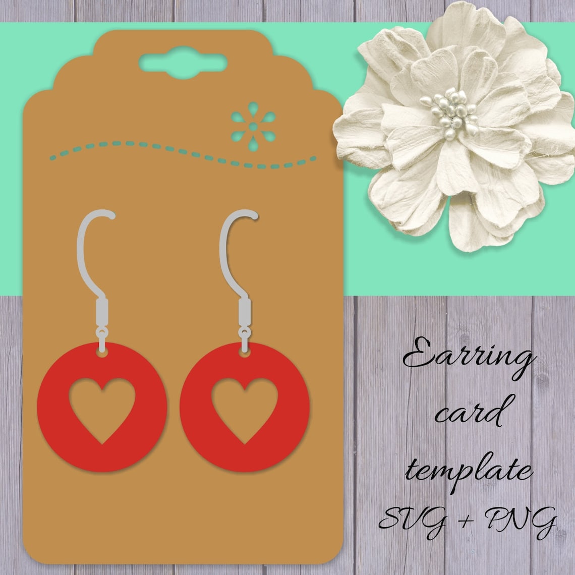 Earring Card SVG PNG Bundle 10 - Etsy
