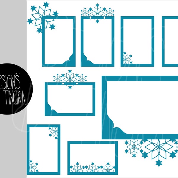 Christmas Frame Svg - Etsy
