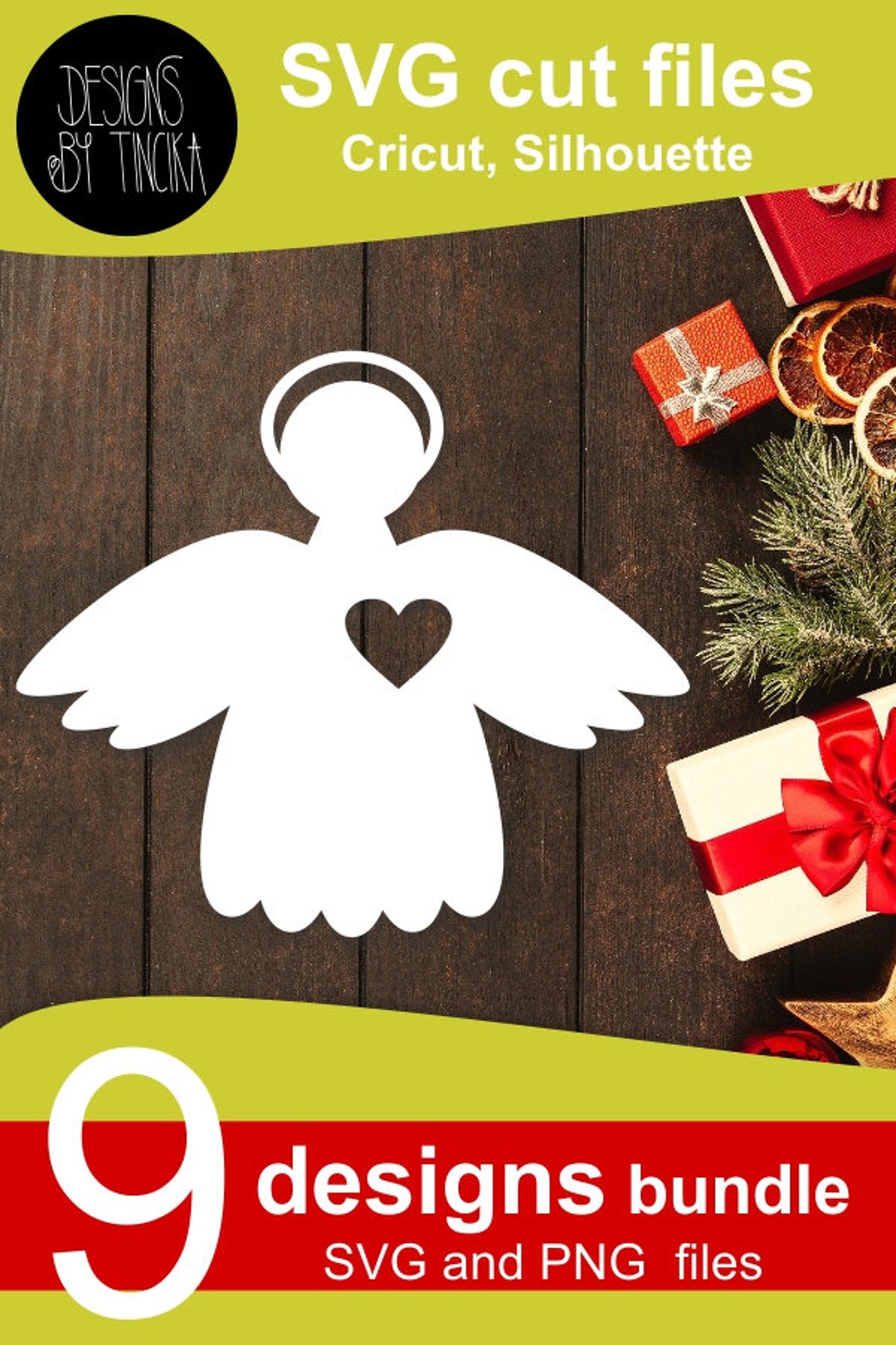 Angel SVG Bundle for Christmas Ornaments. - Etsy