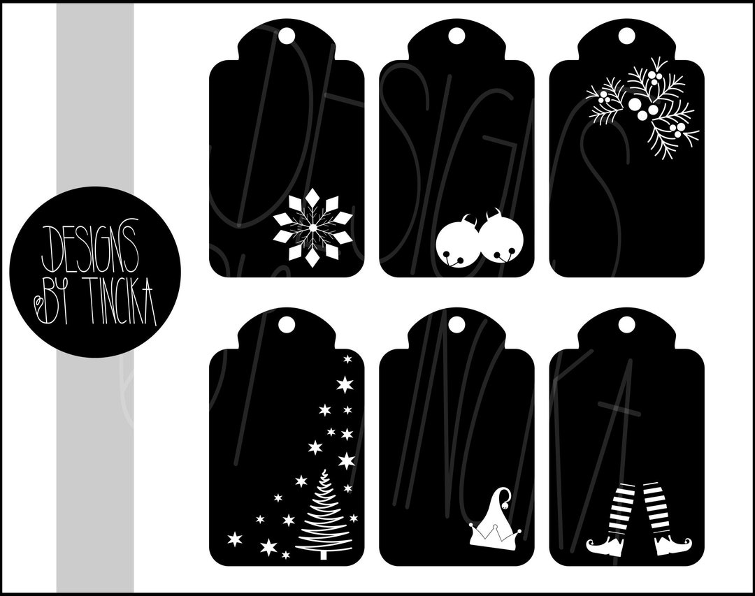 Balise de Noël SVG. Paquet SVG détiquette cadeau. - Etsy France