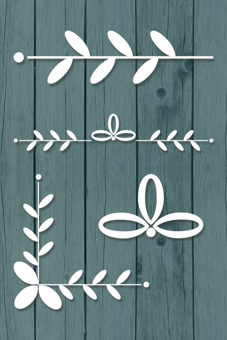 Flower Border SVG PNG Bundle 4 Greenery Border SVG | Etsy