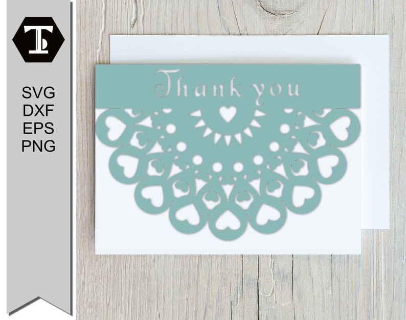 Lace Thank You Card Template, Cricut Silhouette (svg, Dxf, Eps, Png) - Etsy