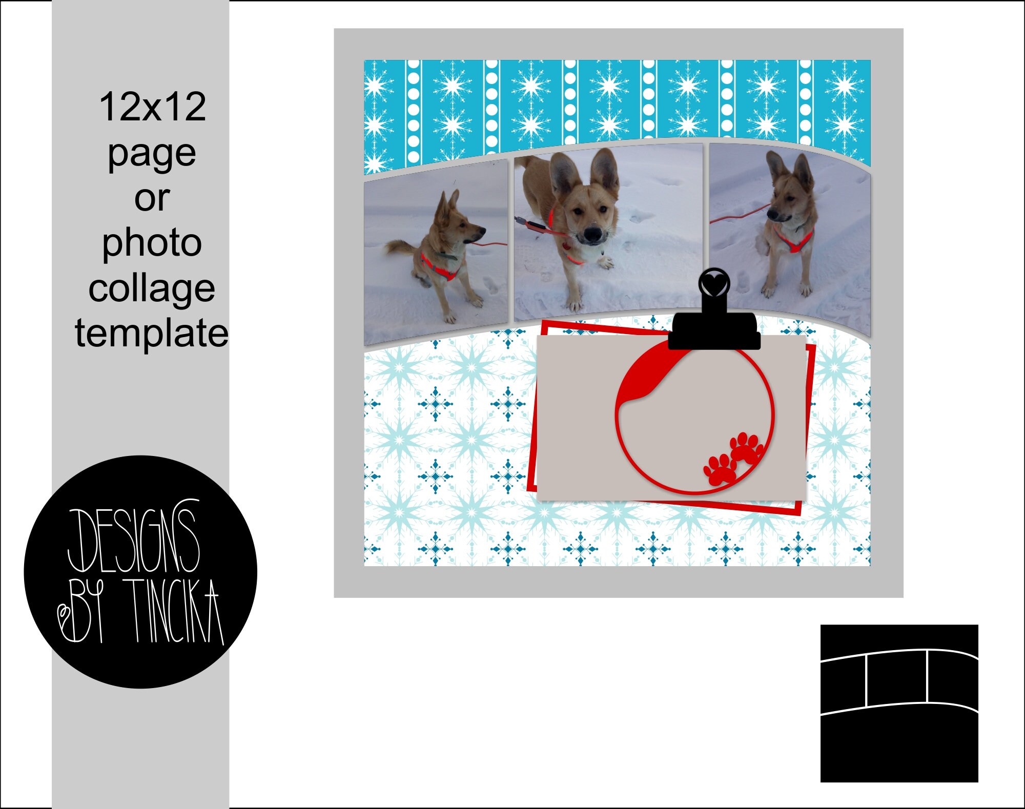 Digital Scrapbooking Layout or Photo Collage Template Bundle | Etsy