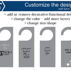 Door Hanger SVG Bundle Dxf, Eps, Png Files Basic Shapes, Creative ...