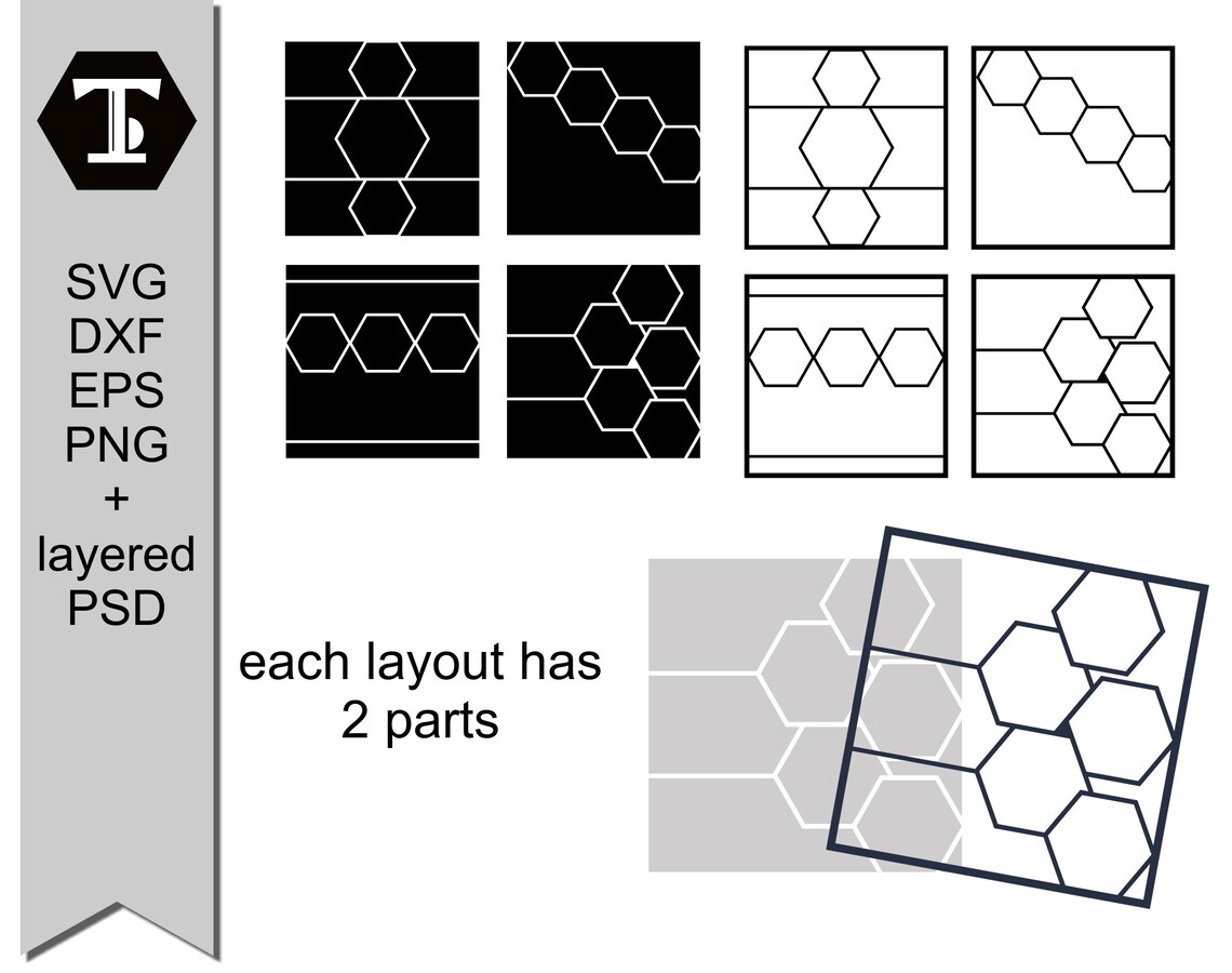 Digital Scrapbooking Layout Photo Collage Template Bundle - Etsy