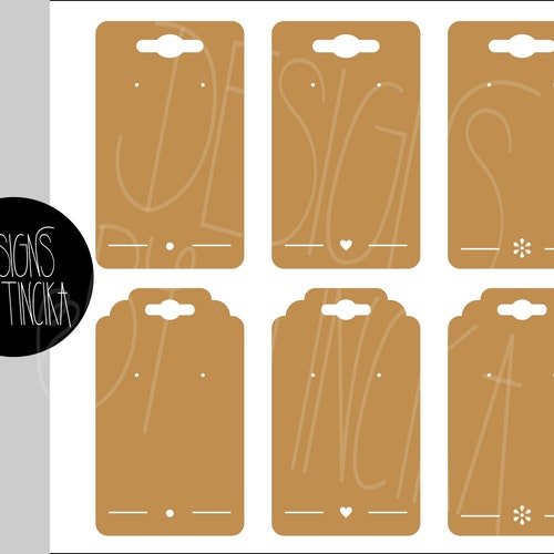 Earring Card SVG PNG Bundle 2 | Etsy