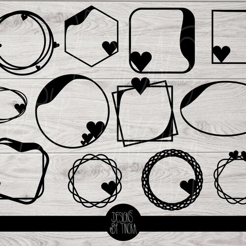 Pictures Collage Frame SVG and PNG Bundle Love. Files for - Etsy
