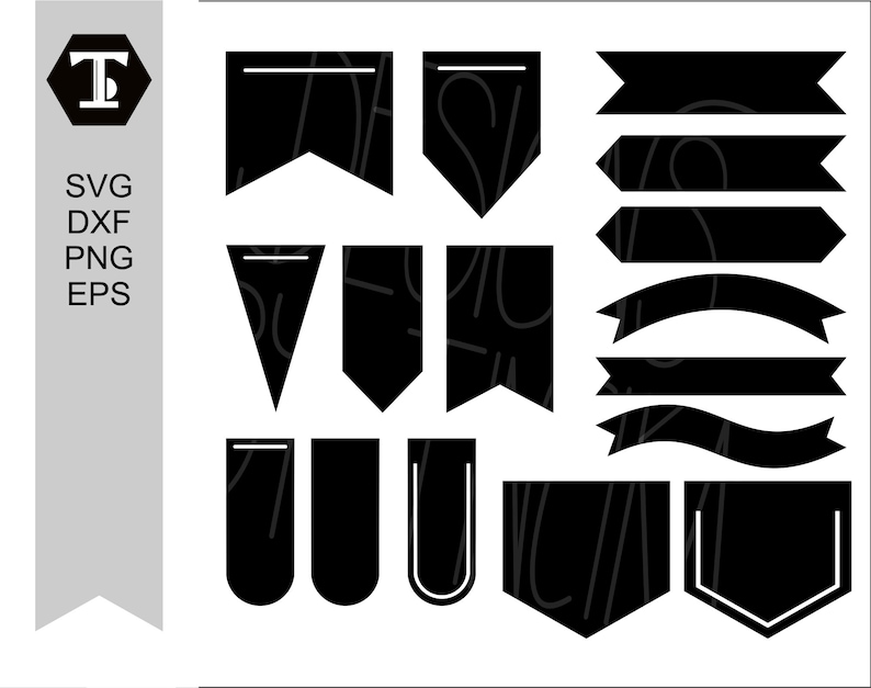 Banner SVG PNG. Basic Banner Shapes Bundle Cut Files for - Etsy