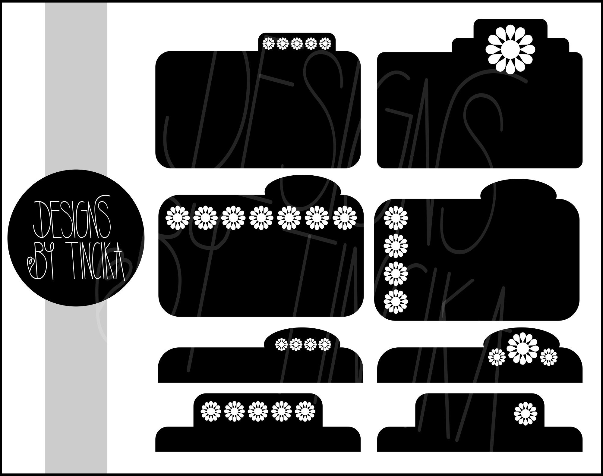 Scrapbooking Divider and Page Tabs Templates SVG and PNG - Etsy