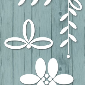 Flower Border SVG PNG Bundle 4 Greenery Border SVG - Etsy
