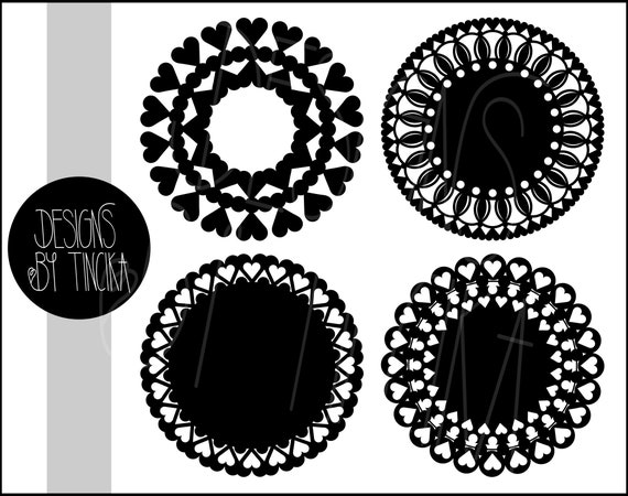 Fancy Shapes Clip Art Black