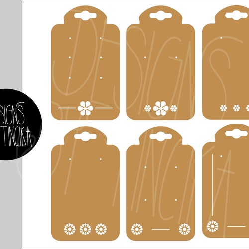 Earring Card SVG PNG Bundle 2 | Etsy