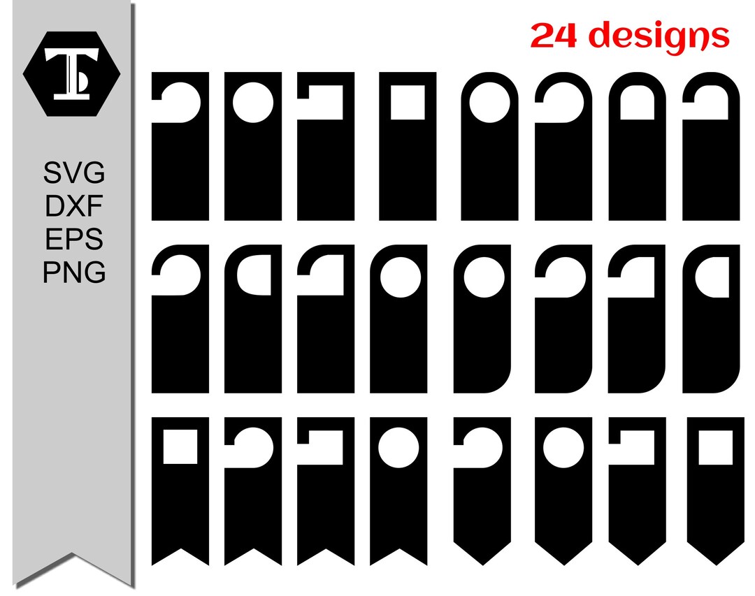 Door Hanger SVG Bundle Dxf Eps Png Files Basic Shapes - Etsy