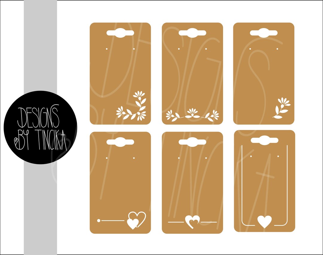 Earring Card SVG PNG Bundle 1 - Etsy