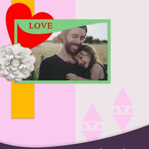 Pictures Collage Frame SVG and PNG Bundle - Love. Files for Cricut and ...