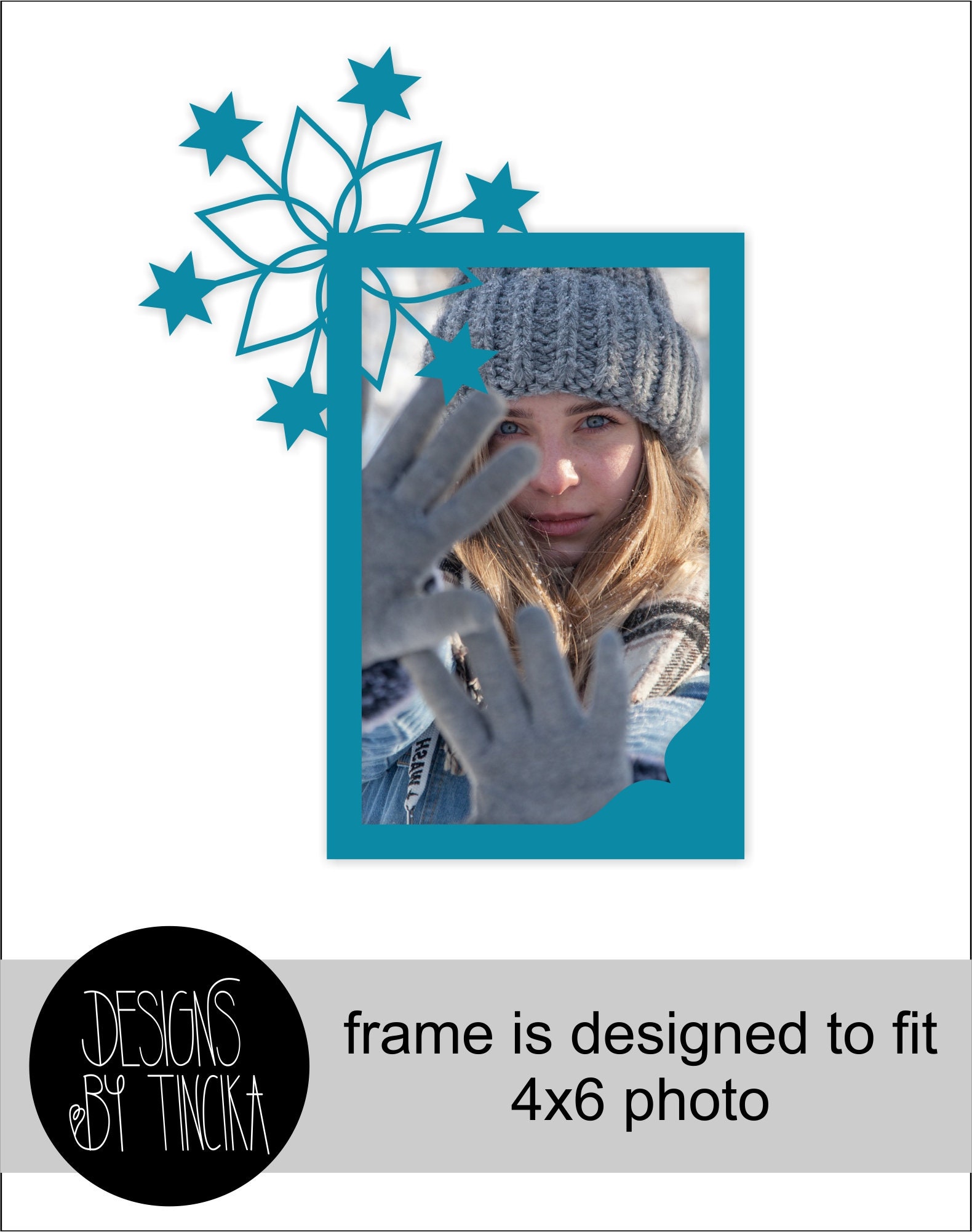 Snowflake SVG PNG Picture Frame Bundle. Winter Photo Frame - Etsy