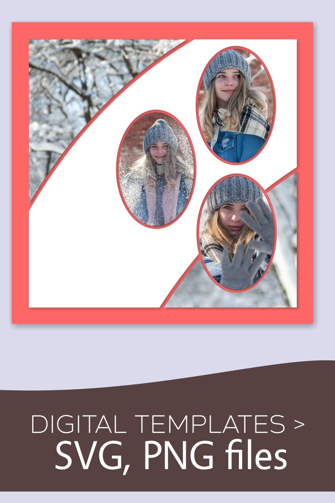 Photo Collage Template or Digital Scrapbooking Layout Bundle | Etsy