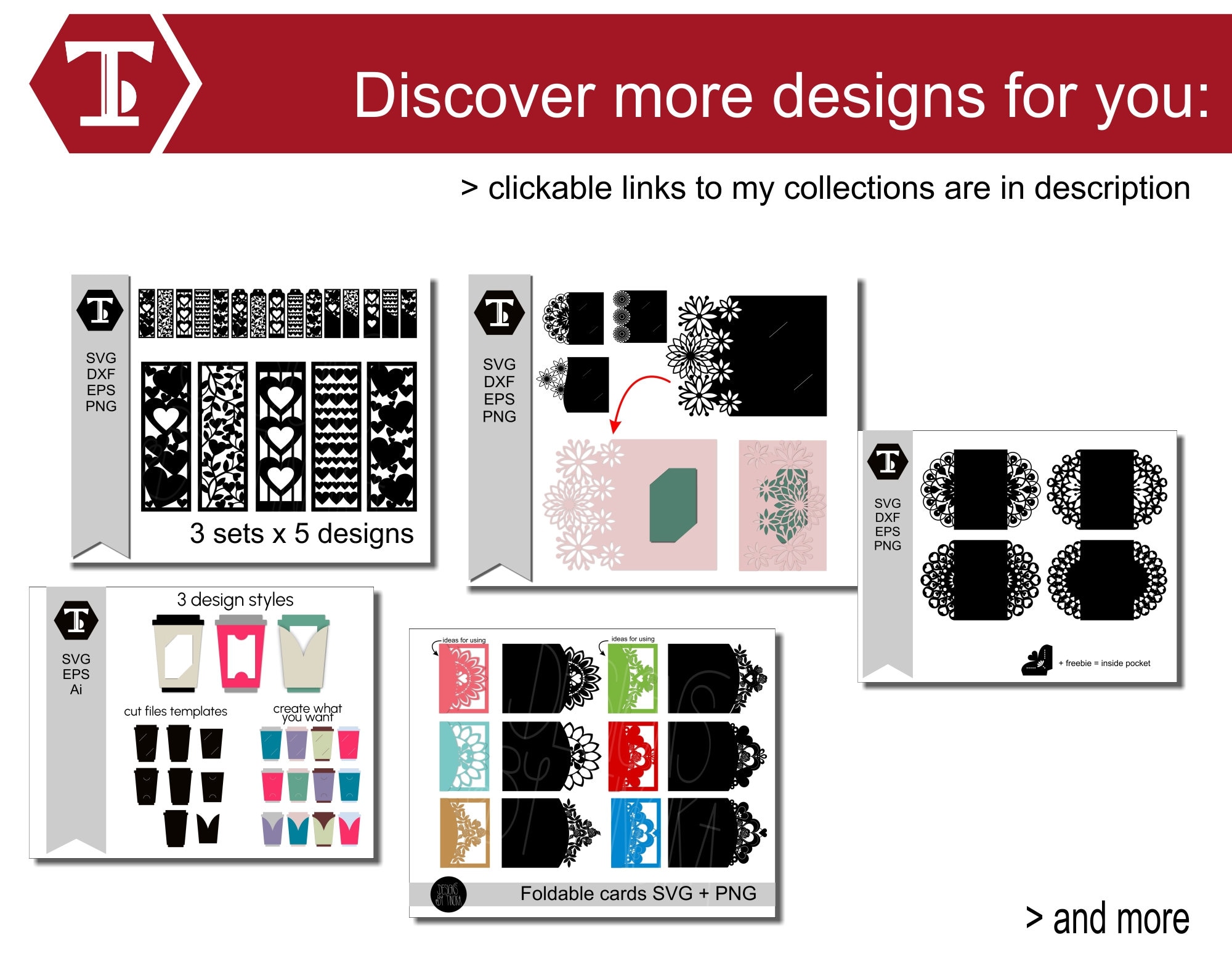 Planner Divider SVG Bundle: 33 Decorated Page Tab Designs (digital ...