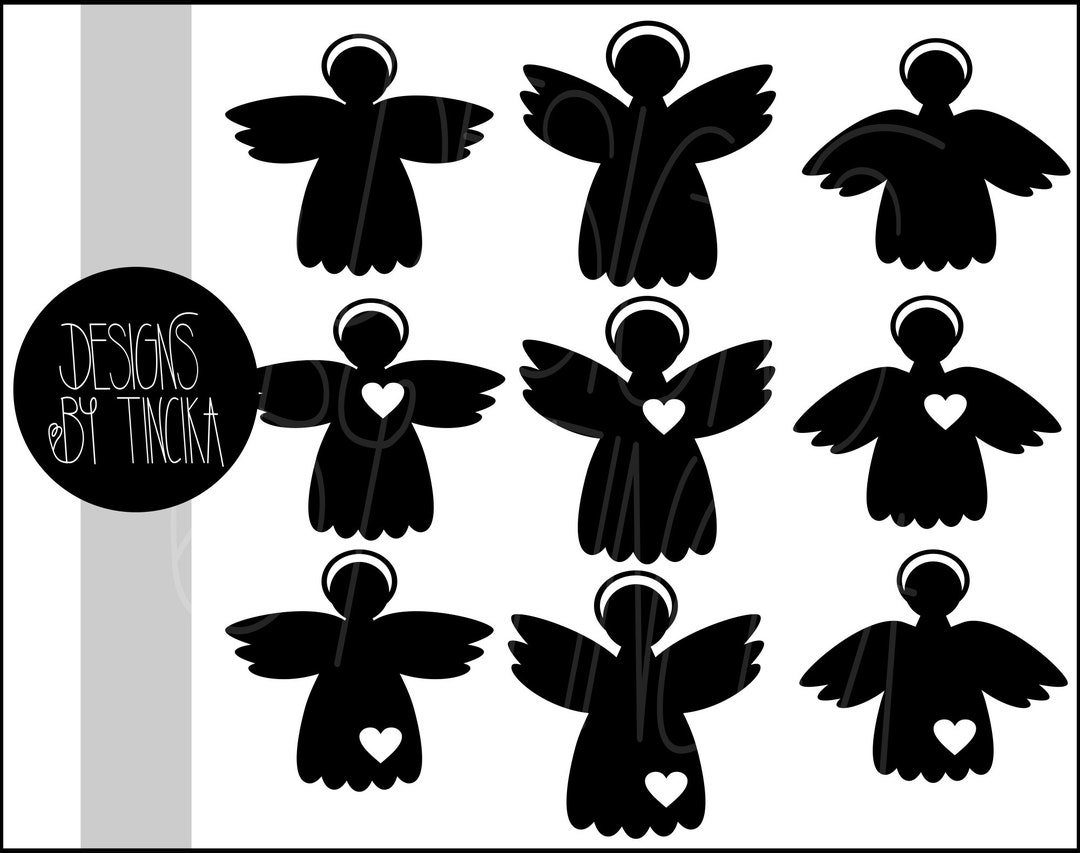 Angel SVG Bundle for Christmas Ornaments. - Etsy