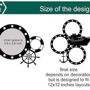 Cruise Themed Picture Collage Frames Bundle, SVG Files for Cricut and ...