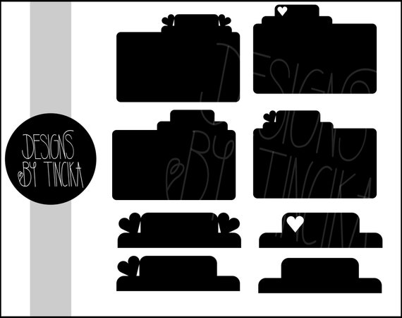 Scrapbooking Divider and Page Tabs Templates SVG and PNG | Etsy