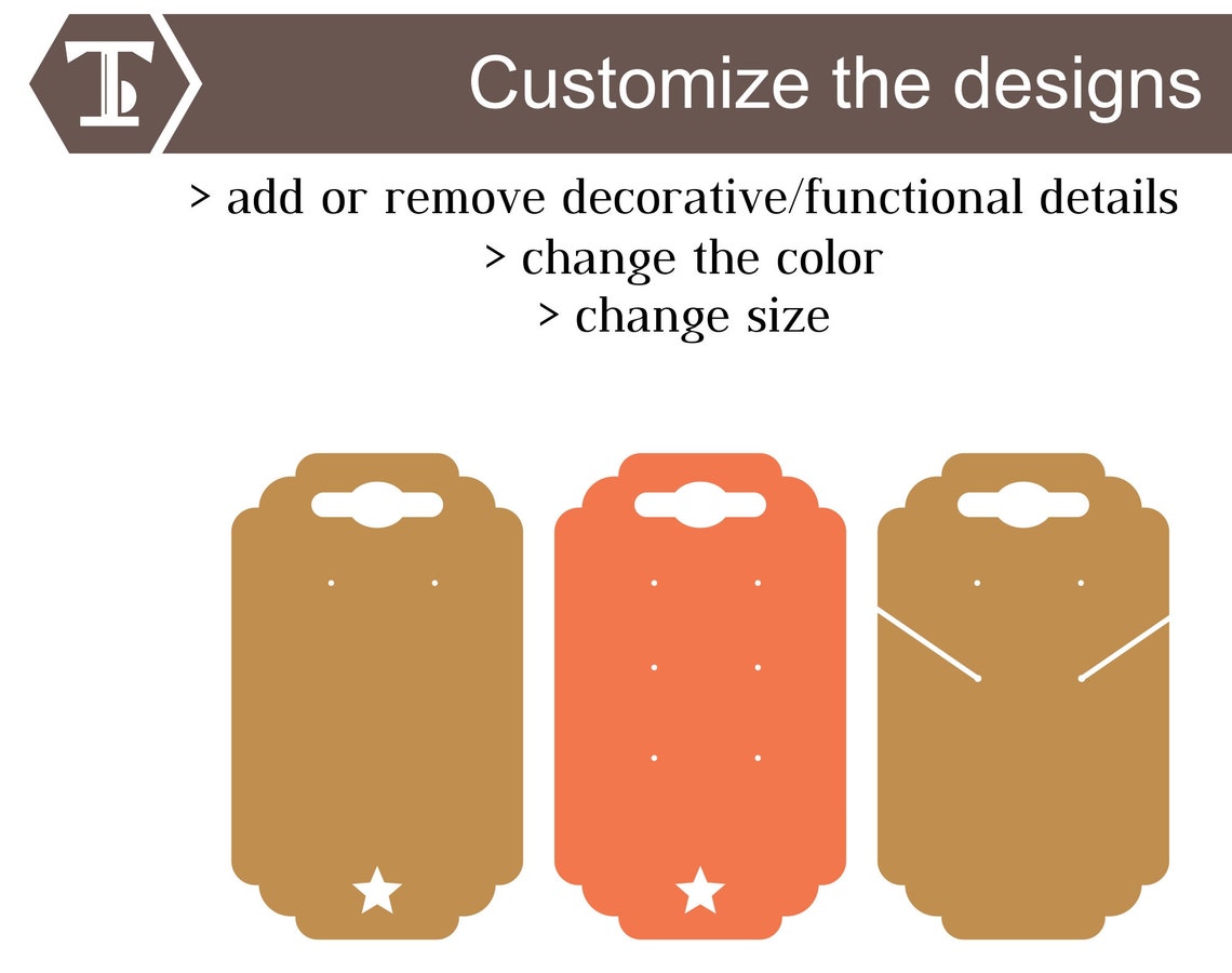 Decorative Earring Card SVG DXF Eps PNG Templates Bundle - Etsy