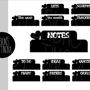 Scrapbooking Divider and Page Tabs Templates, SVG and PNG Files Mega ...