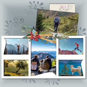 5 Picture Collage Frames Bundle, SVG Files for Cricut and Png Black ...