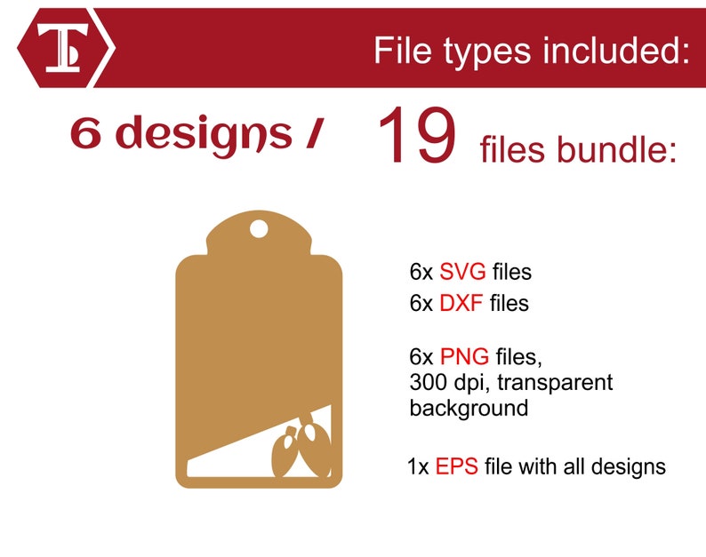 Christmas Gift Tag SVG Dxf Eps and PNG Cut Files Templates. - Etsy