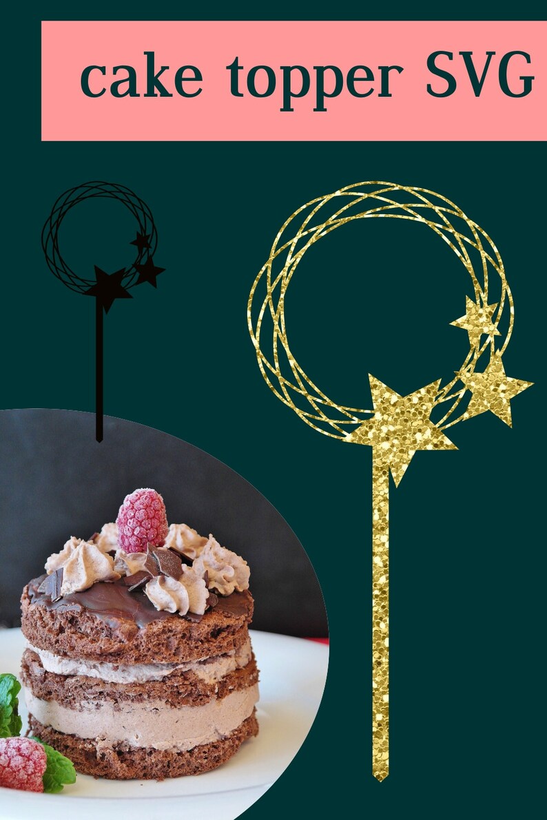 Cake Topper Base SVG PNG Template. - Etsy