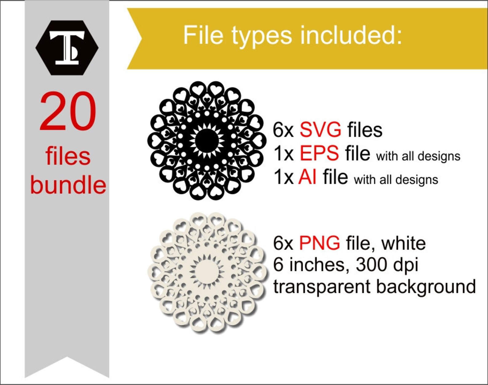 Boho Mandala Circle Lace Doily SVG PNG Bundle Template for | Etsy