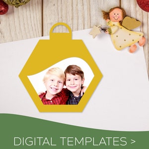 Picture Frame Christmas Ornament SVG, PNG, Layered PSD Files, a Bundle ...