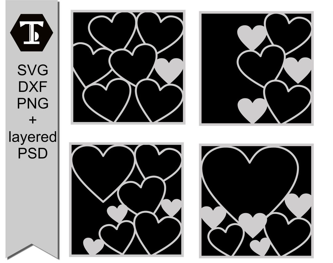 Heart Layout - Photo Collage Template or Digital Scrapbooking Layout ...