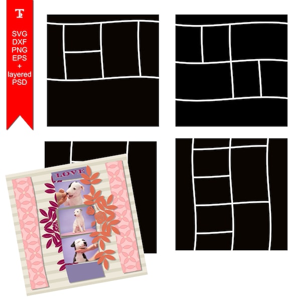 Cricut Scrapbook Layout Svg - Etsy