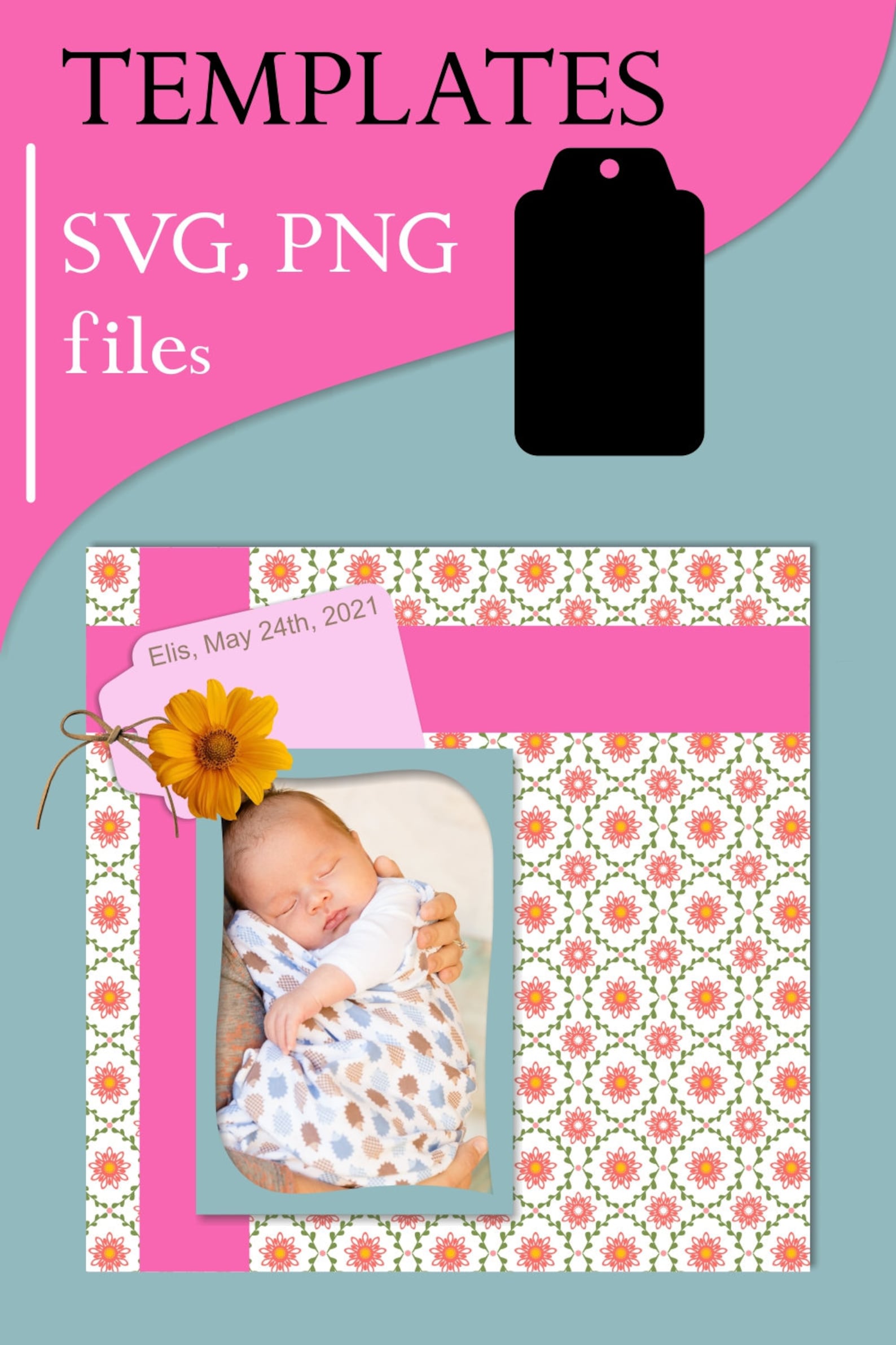 4x6 Picture Frame SVG PNG Bundle - Landscape or Portrait - Etsy