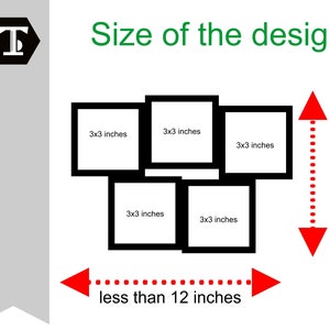 3x3 Picture Collage Frames Bundle, SVG Files for Cricut, Layered PSD ...