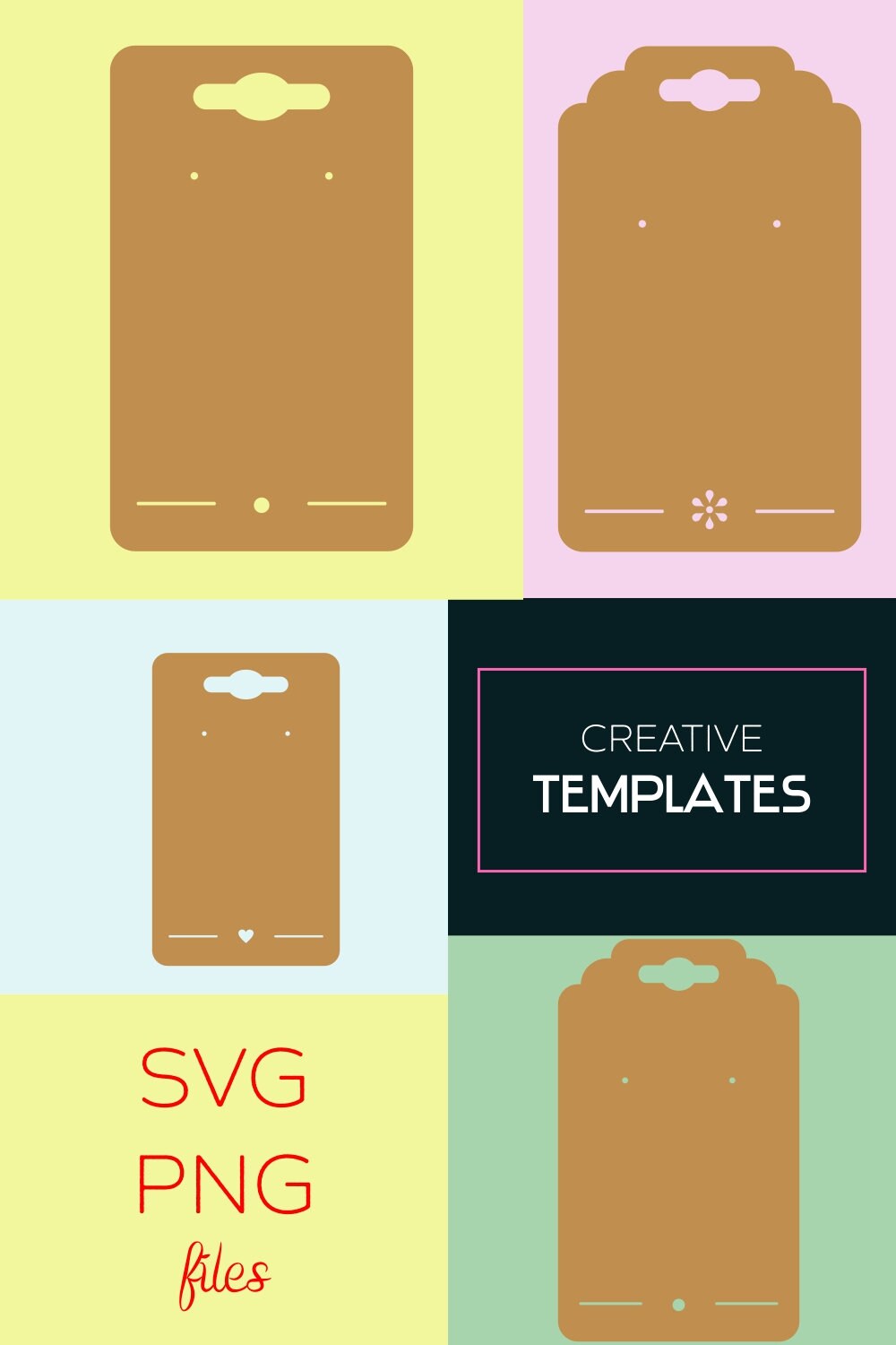 Earring Card SVG PNG Bundle 2 - Etsy