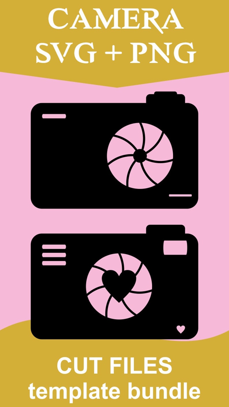 Camera SVG and PNG Clipart Templates and Cut Files for Cricut - Etsy