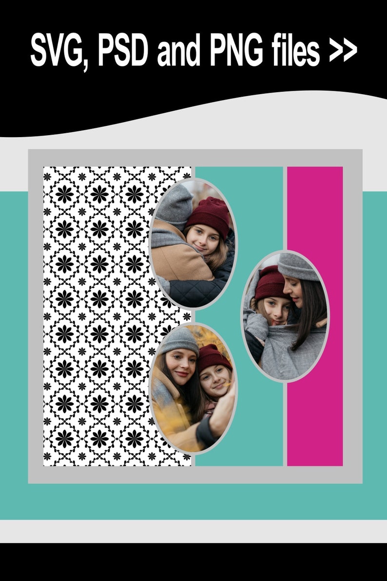Photo Collage Template or Digital Scrapbooking Layout - Bundle 10 - Etsy