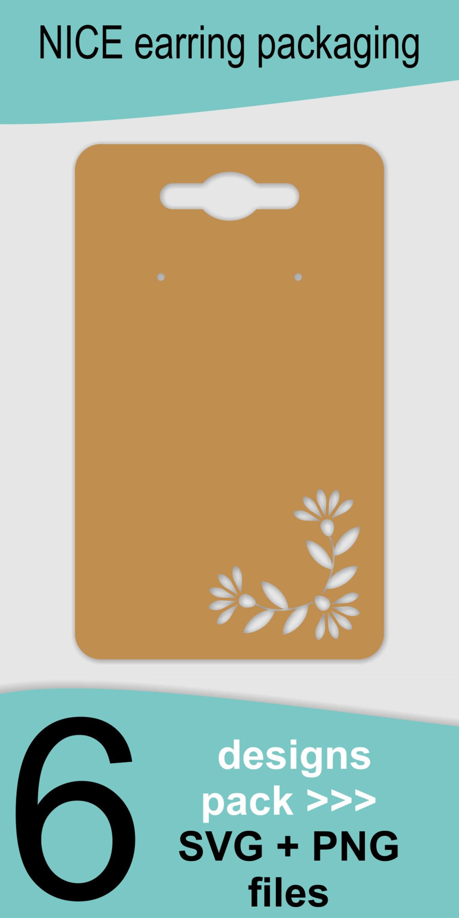 Earring Card SVG PNG Bundle 1 - Etsy